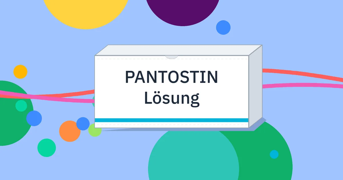 Symbolbild: Packung mit der Aufschrift PANTOSTIN Lösung (PZN 08666804) – Verfügbarkeit und Bezug in Apotheken in Frankfurt am Main