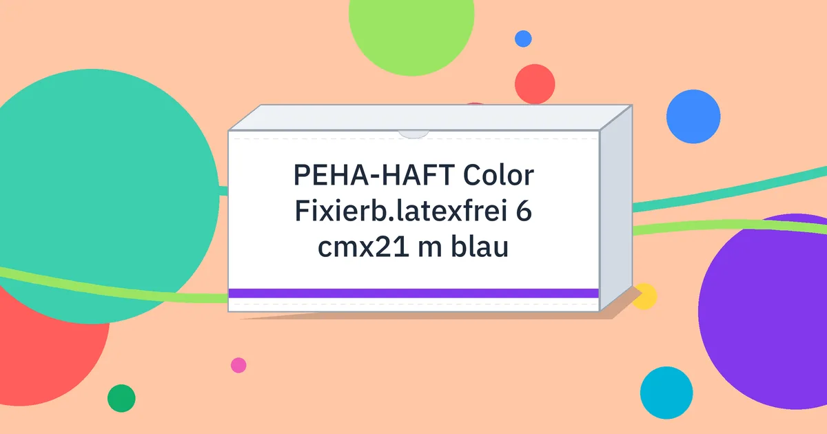 Symbolbild: Packung mit der Aufschrift PEHA-HAFT Color Fixierb.latexfrei 6 cmx21 m blau (PZN 18913540) – Verfügbarkeit und Bezug in Apotheken in Frankfurt am Main