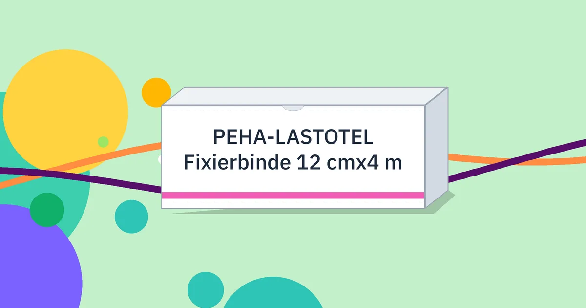 Symbolbild: Packung mit der Aufschrift PEHA-LASTOTEL Fixierbinde 12 cmx4 m (PZN 18716437) – Verfügbarkeit und Bezug in Apotheken in Frankfurt am Main