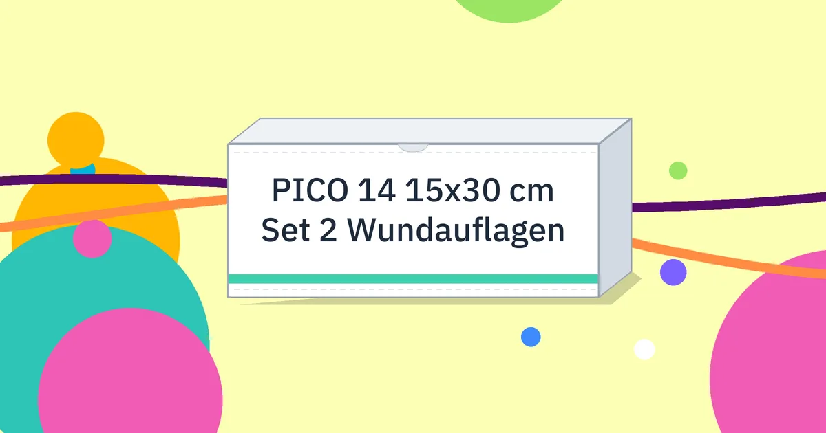 Symbolbild: Packung mit der Aufschrift PICO 14 15x30 cm Set 2 Wundauflagen (PZN 15261597) – Verfügbarkeit und Bezug in Apotheken in Frankfurt am Main