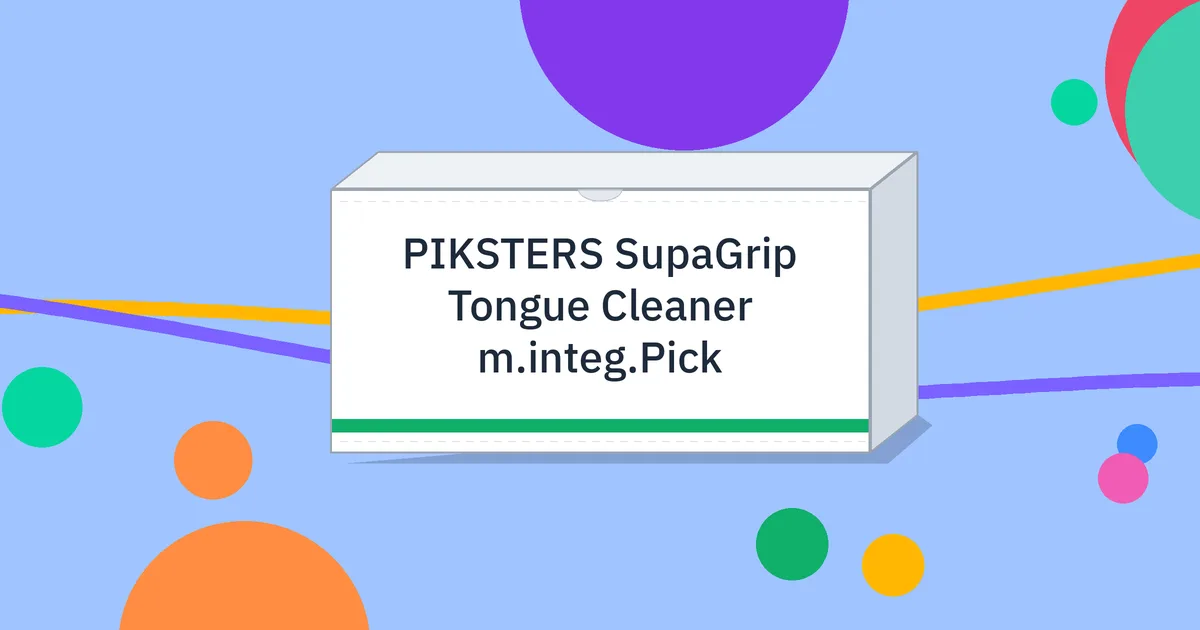 Symbolbild: Packung mit der Aufschrift PIKSTERS SupaGrip Tongue Cleaner m.integ.Pick (PZN 20186917) – Verfügbarkeit und Bezug in Apotheken in Frankfurt am Main