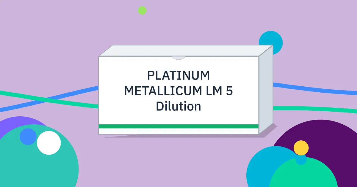 Symbolbild: Packung mit der Aufschrift PLATINUM METALLICUM LM 5 Dilution (PZN 13038317) – Verfügbarkeit und Bezug in Apotheken in Frankfurt am Main