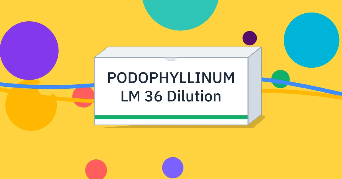 Symbolbild: Packung mit der Aufschrift PODOPHYLLINUM LM 36 Dilution (PZN 13661223) – Verfügbarkeit und Bezug in Apotheken in Frankfurt am Main