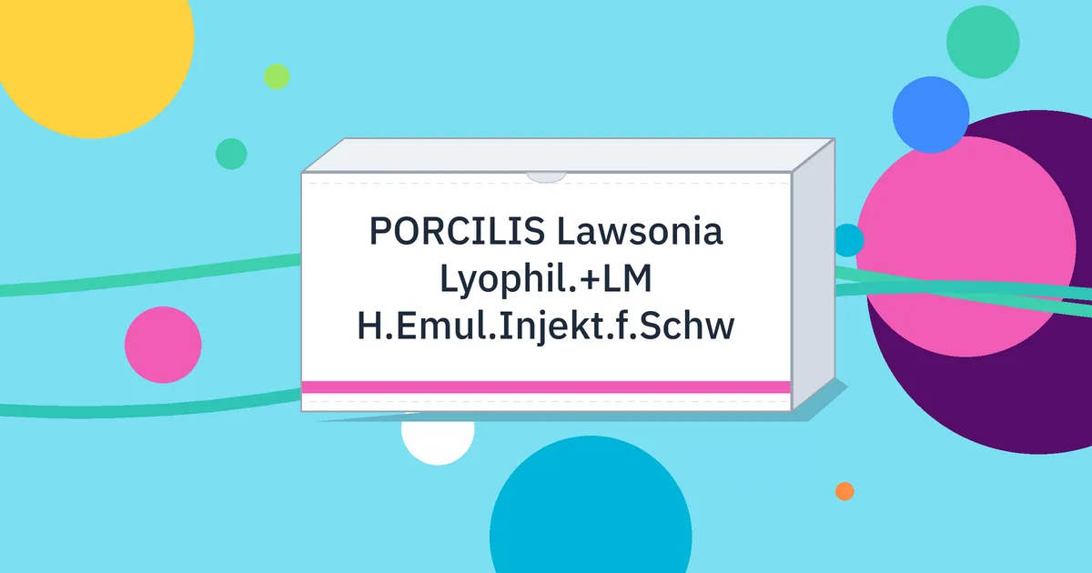 Symbolbild: Packung mit der Aufschrift PORCILIS Lawsonia Lyophil.+LM H.Emul.Injekt.f.Schw (PZN 17252504) – Verfügbarkeit und Bezug in Apotheken in Frankfurt am Main