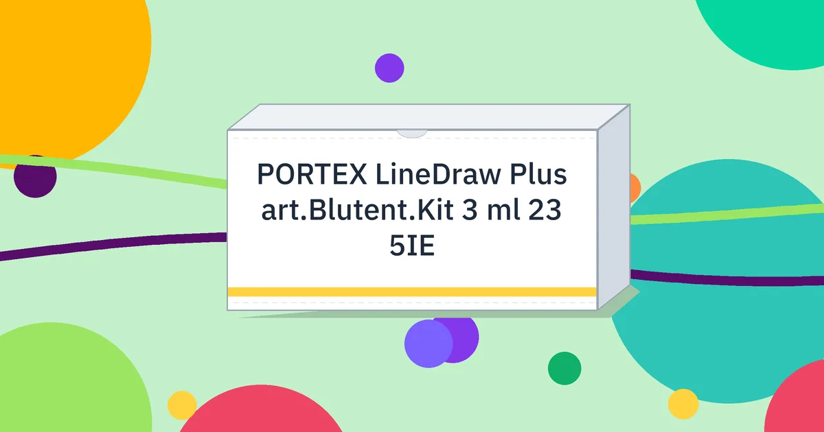 Symbolbild: Packung mit der Aufschrift PORTEX LineDraw Plus art.Blutent.Kit 3 ml 23 5IE (PZN 09218166) – Verfügbarkeit und Bezug in Apotheken in Frankfurt am Main