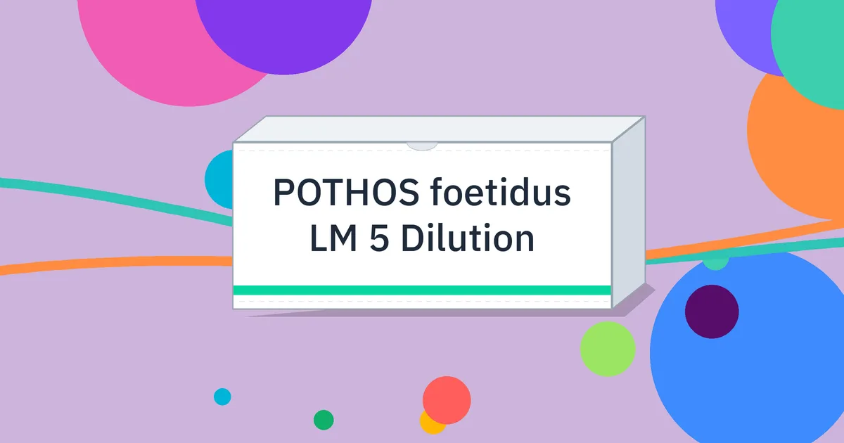 Symbolbild: Packung mit der Aufschrift POTHOS foetidus LM 5 Dilution (PZN 13666031) – Verfügbarkeit und Bezug in Apotheken in Frankfurt am Main