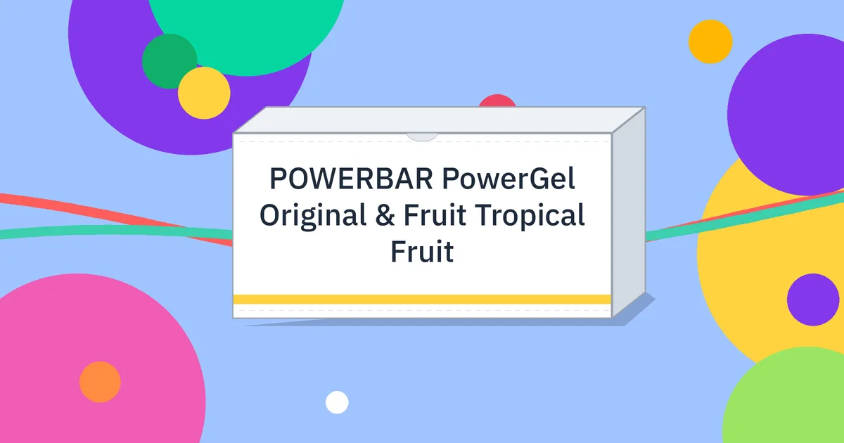 Symbolbild: Packung mit der Aufschrift POWERBAR PowerGel Original & Fruit Tropical Fruit (PZN 15531430) – Verfügbarkeit und Bezug in Apotheken in Frankfurt am Main