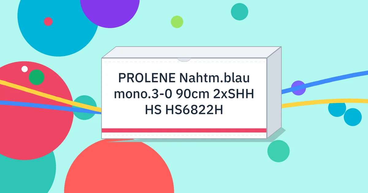 Symbolbild: Packung mit der Aufschrift PROLENE Nahtm.blau mono.3-0 90cm 2xSHH HS HS6822H (PZN 20895909) – Verfügbarkeit und Bezug in Apotheken in Frankfurt am Main
