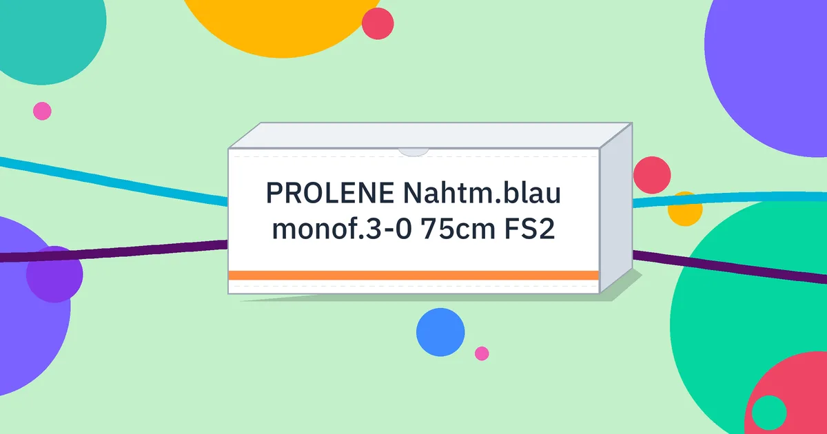 Symbolbild: Packung mit der Aufschrift PROLENE Nahtm.blau monof.3-0 75cm FS2 (PZN 18793633) – Verfügbarkeit und Bezug in Apotheken in Frankfurt am Main