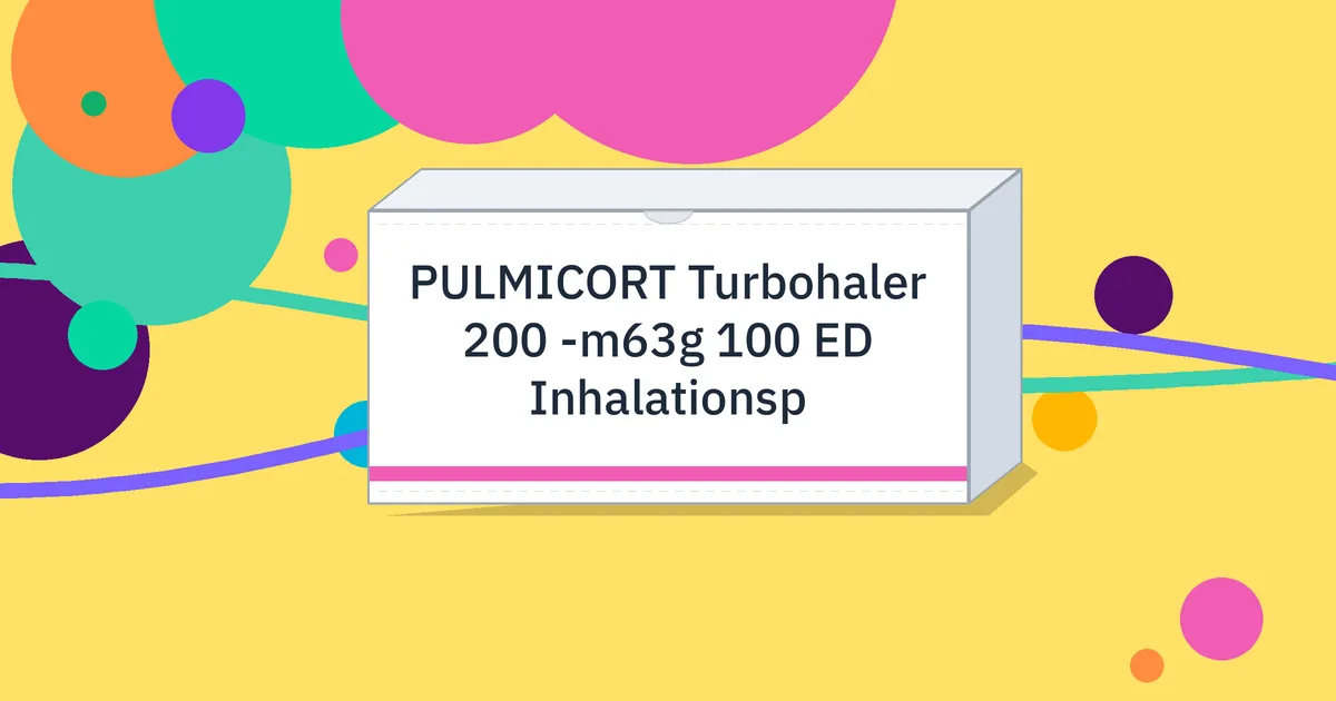Symbolbild: Packung mit der Aufschrift PULMICORT Turbohaler 200 -m63g 100 ED Inhalationsp (PZN 00278480) – Verfügbarkeit und Bezug in Apotheken in Frankfurt am Main