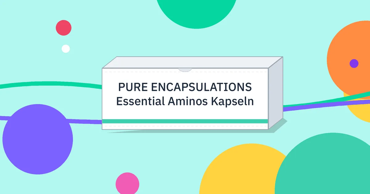 Symbolbild: Packung mit der Aufschrift PURE ENCAPSULATIONS Essential Aminos Kapseln (PZN 00064891) – Verfügbarkeit und Bezug in Apotheken in Frankfurt am Main