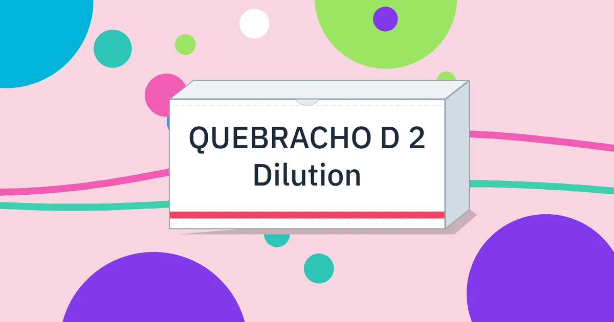 Symbolbild: Packung mit der Aufschrift QUEBRACHO D 2 Dilution (PZN 02806664) – Verfügbarkeit und Bezug in Apotheken in Frankfurt am Main