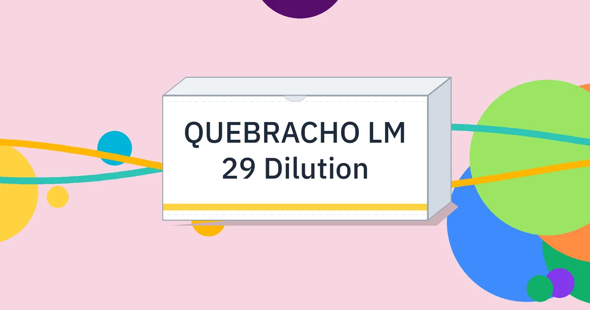 Symbolbild: Packung mit der Aufschrift QUEBRACHO LM 29 Dilution (PZN 13673870) – Verfügbarkeit und Bezug in Apotheken in Frankfurt am Main