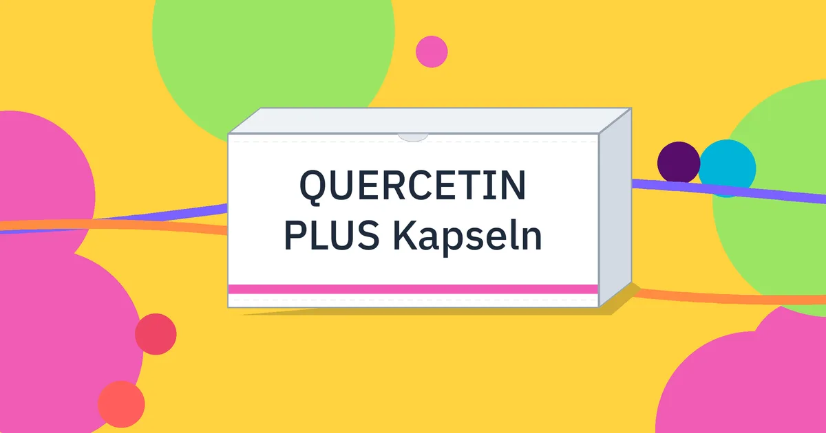 Symbolbild: Packung mit der Aufschrift QUERCETIN PLUS Kapseln (PZN 20386102) – Verfügbarkeit und Bezug in Apotheken in Frankfurt am Main