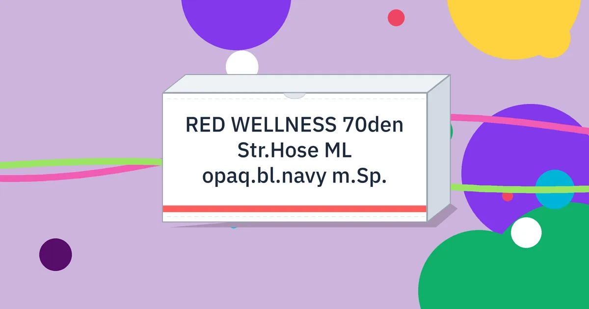 Symbolbild: Packung mit der Aufschrift RED WELLNESS 70den Str.Hose ML opaq.bl.navy m.Sp. (PZN 16176646) – Verfügbarkeit und Bezug in Apotheken in Frankfurt am Main