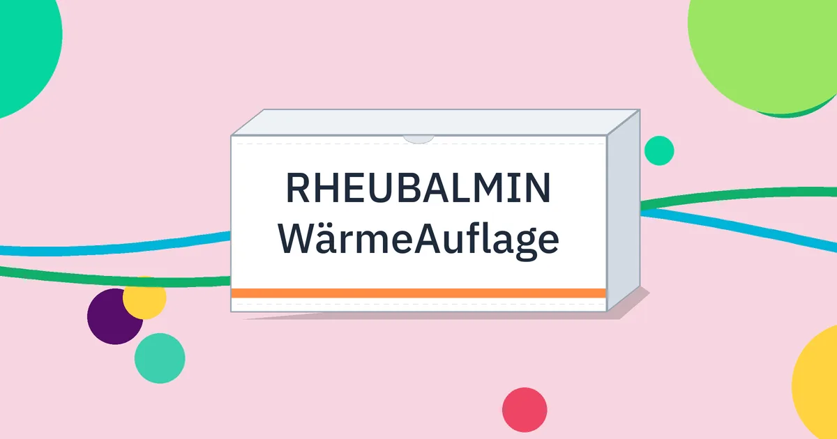 Symbolbild: Packung mit der Aufschrift RHEUBALMIN WärmeAuflage (PZN 19508534) – Verfügbarkeit und Bezug in Apotheken in Frankfurt am Main