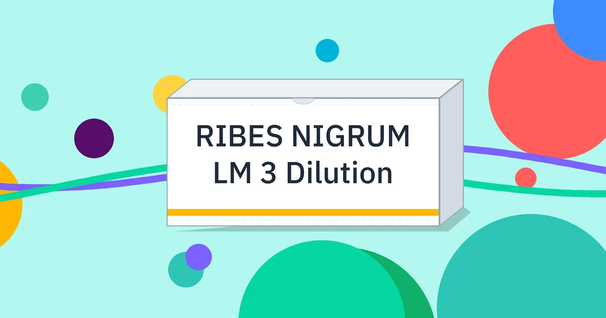 Symbolbild: Packung mit der Aufschrift RIBES NIGRUM LM 3 Dilution (PZN 13678560) – Verfügbarkeit und Bezug in Apotheken in Frankfurt am Main