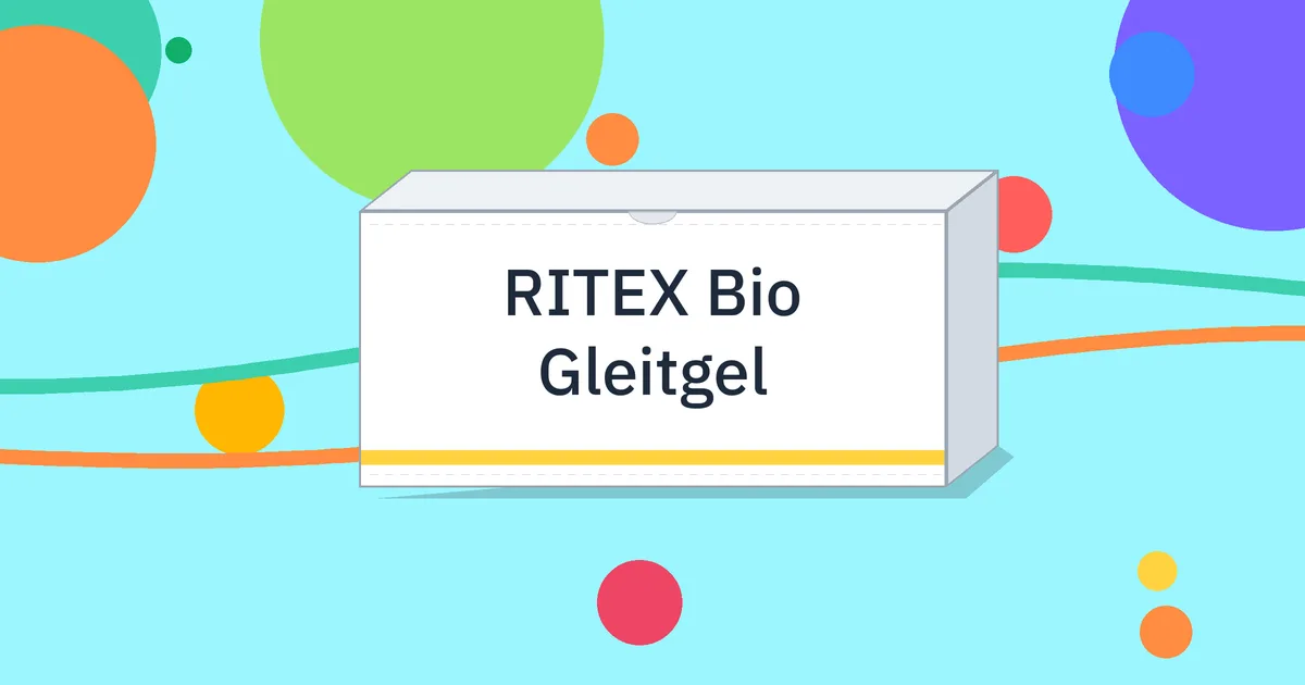 Symbolbild: Packung mit der Aufschrift RITEX Bio Gleitgel (PZN 10407168) – Verfügbarkeit und Bezug in Apotheken in Frankfurt am Main