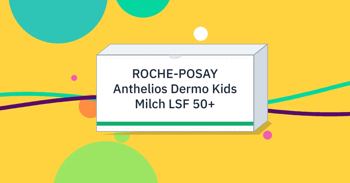 Symbolbild: Packung mit der Aufschrift ROCHE-POSAY Anthelios Dermo Kids Milch LSF 50+ (PZN 16360172) – Verfügbarkeit und Bezug in Apotheken in Frankfurt am Main