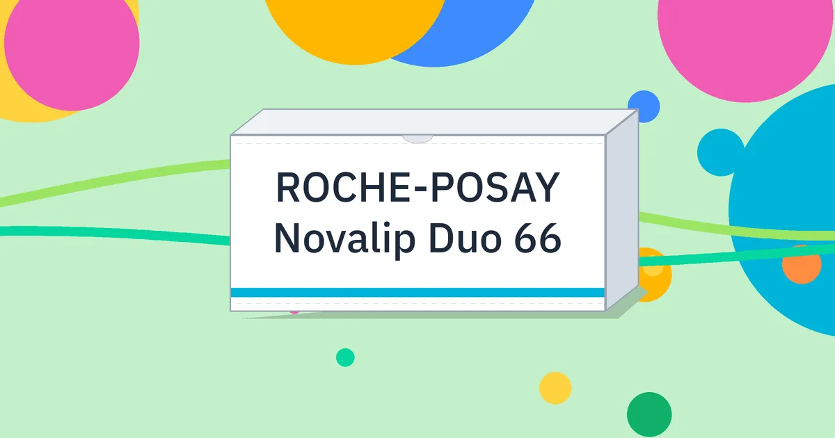 Symbolbild: Packung mit der Aufschrift ROCHE-POSAY Novalip Duo 66 (PZN 09394064) – Verfügbarkeit und Bezug in Apotheken in Frankfurt am Main