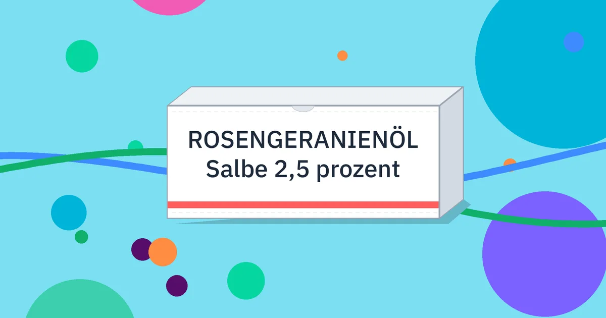Symbolbild: Packung mit der Aufschrift ROSENGERANIENÖL Salbe 2,5 prozent (PZN 19418104) – Verfügbarkeit und Bezug in Apotheken in Frankfurt am Main