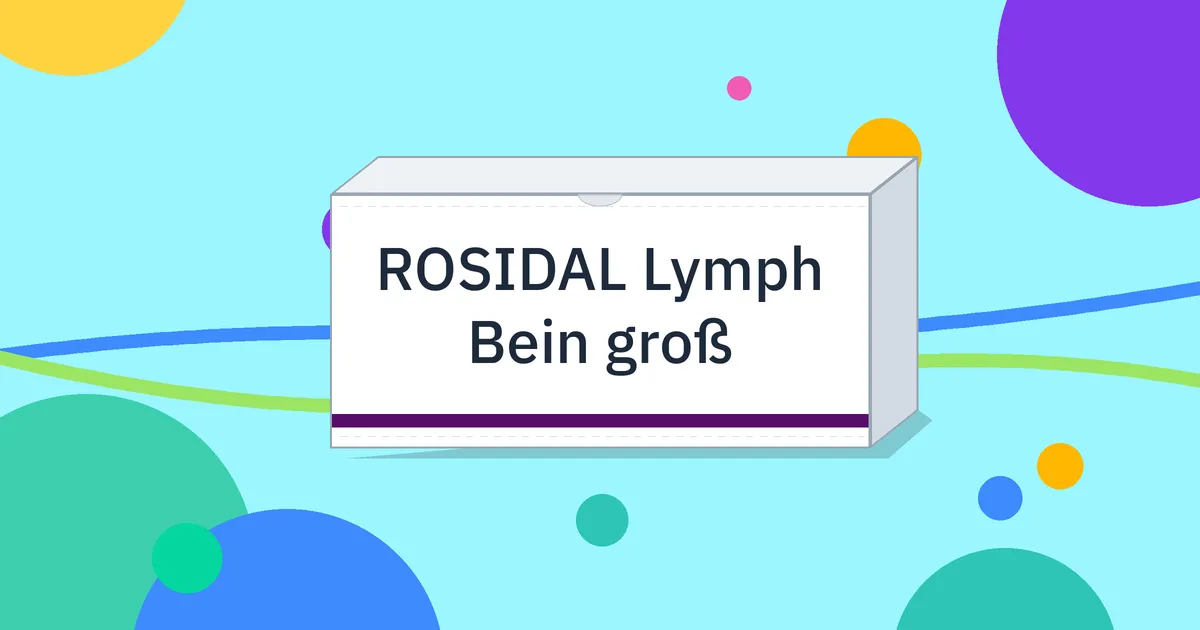 Symbolbild: Packung mit der Aufschrift ROSIDAL Lymph Bein groß (PZN 20595834) – Verfügbarkeit und Bezug in Apotheken in Frankfurt am Main