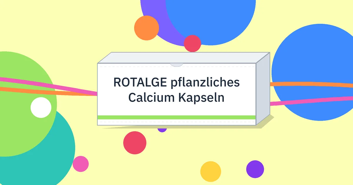 Symbolbild: Packung mit der Aufschrift ROTALGE pflanzliches Calcium Kapseln (PZN 10309974) – Verfügbarkeit und Bezug in Apotheken in Frankfurt am Main