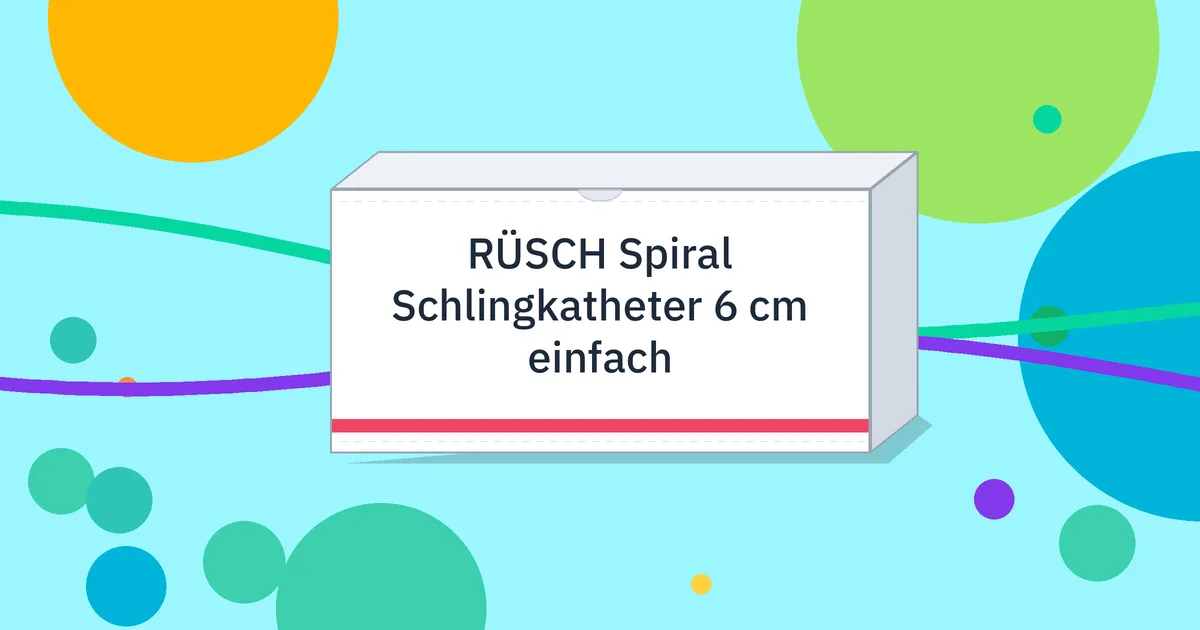 Symbolbild: Packung mit der Aufschrift RÜSCH Spiral Schlingkatheter 6 cm einfach (PZN 07399488) – Verfügbarkeit und Bezug in Apotheken in Frankfurt am Main