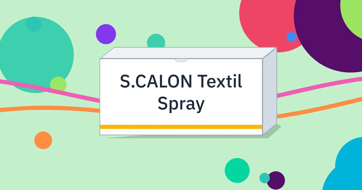 Symbolbild: Packung mit der Aufschrift S.CALON Textil Spray (PZN 17454811) – Verfügbarkeit und Bezug in Apotheken in Frankfurt am Main