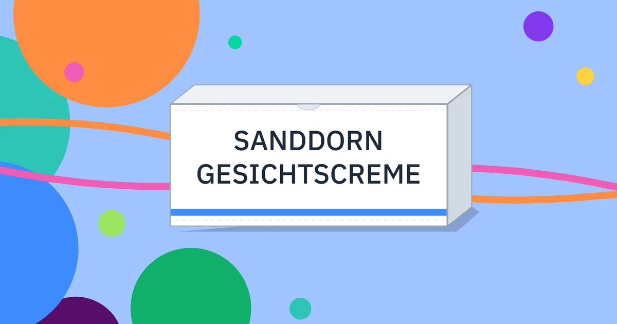 Symbolbild: Packung mit der Aufschrift SANDDORN GESICHTSCREME (PZN 16335234) – Verfügbarkeit und Bezug in Apotheken in Frankfurt am Main