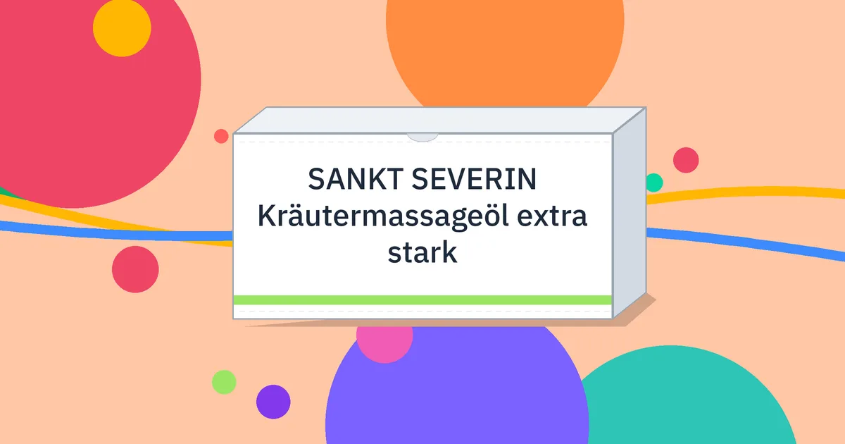 Symbolbild: Packung mit der Aufschrift SANKT SEVERIN Kräutermassageöl extra stark (PZN 08534439) – Verfügbarkeit und Bezug in Apotheken in Frankfurt am Main