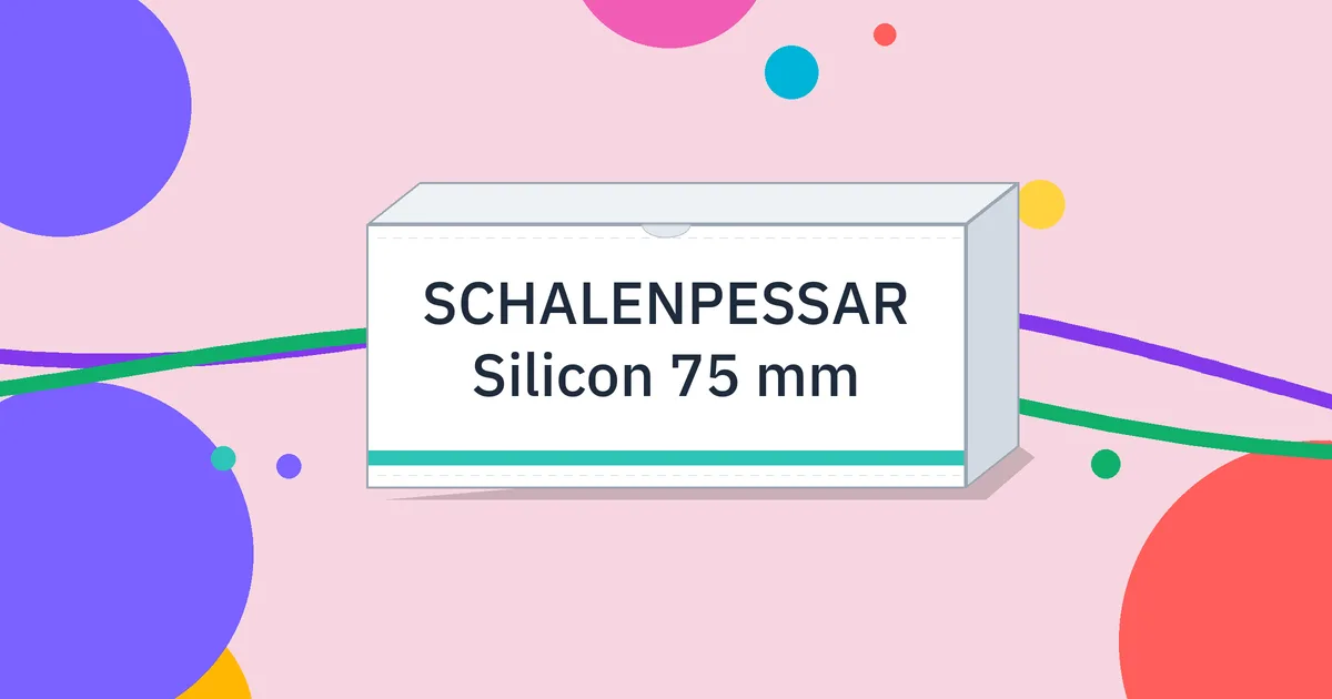 Symbolbild: Packung mit der Aufschrift SCHALENPESSAR Silicon 75 mm (PZN 07702679) – Verfügbarkeit und Bezug in Apotheken in Frankfurt am Main