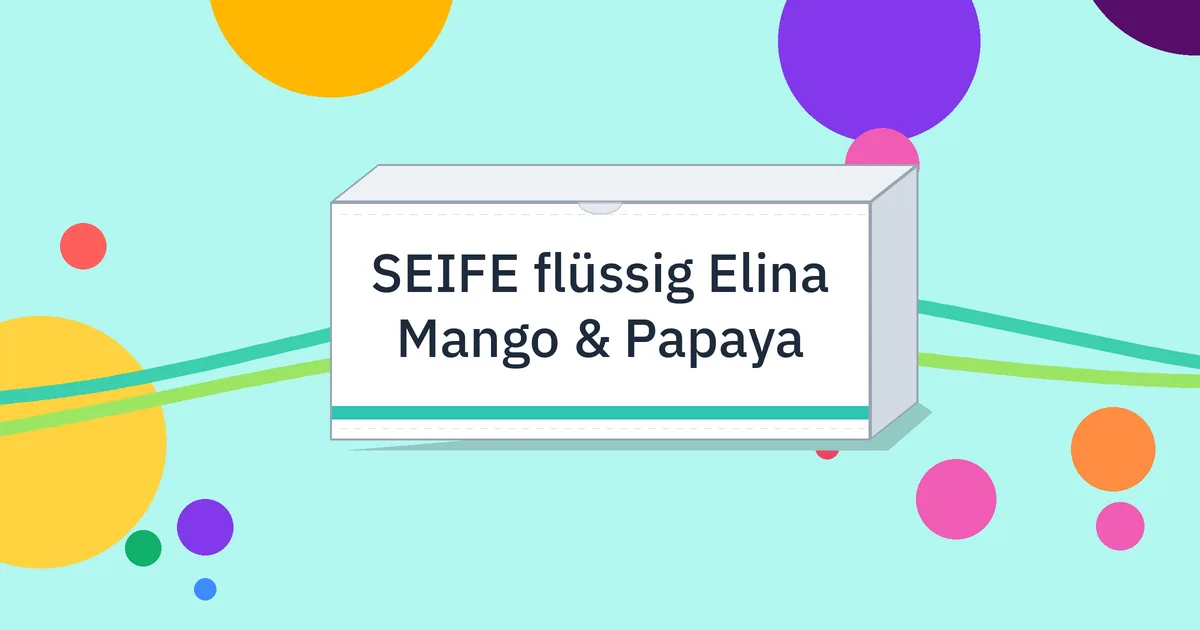 Symbolbild: Packung mit der Aufschrift SEIFE flüssig Elina Mango & Papaya (PZN 18394732) – Verfügbarkeit und Bezug in Apotheken in Frankfurt am Main