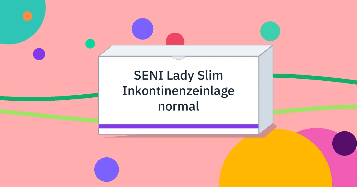 Symbolbild: Packung mit der Aufschrift SENI Lady Slim Inkontinenzeinlage normal (PZN 16617501) – Verfügbarkeit und Bezug in Apotheken in Frankfurt am Main