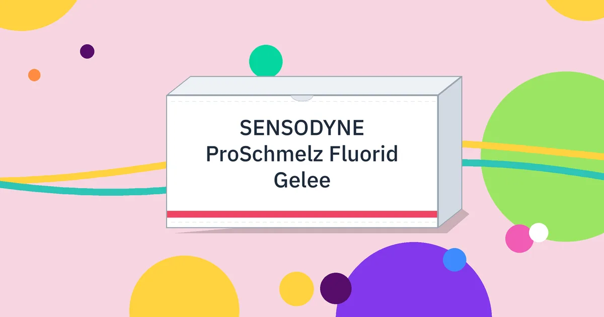 Symbolbild: Packung mit der Aufschrift SENSODYNE ProSchmelz Fluorid Gelee (PZN 05565445) – Verfügbarkeit und Bezug in Apotheken in Frankfurt am Main