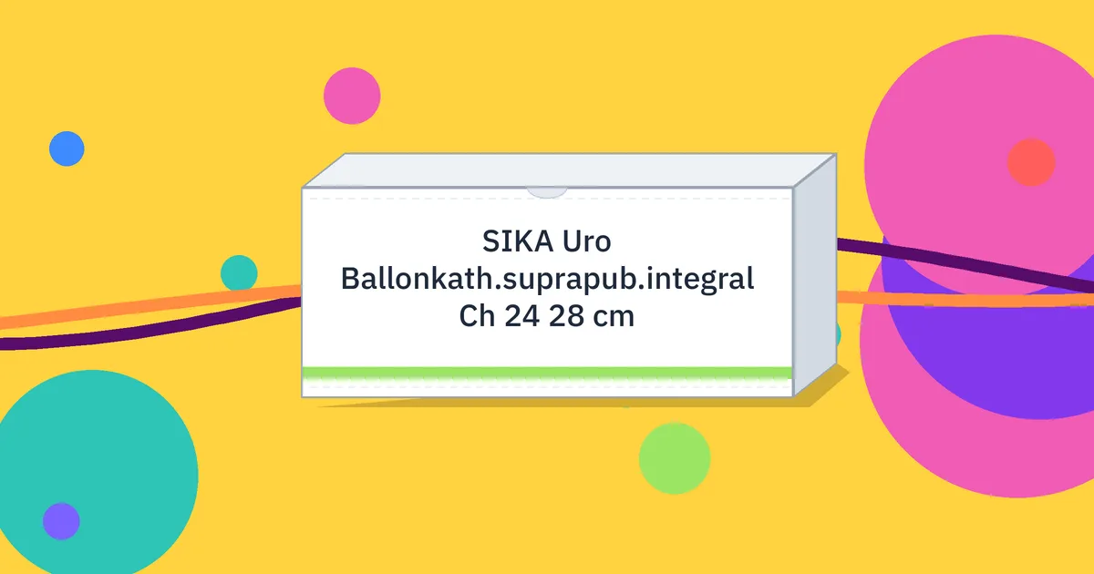 Symbolbild: Packung mit der Aufschrift SIKA Uro Ballonkath.suprapub.integral Ch 24 28 cm (PZN 03404821) – Verfügbarkeit und Bezug in Apotheken in Frankfurt am Main
