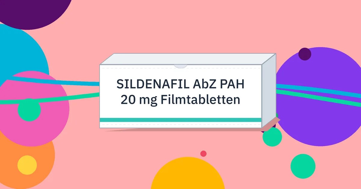 Symbolbild: Packung mit der Aufschrift SILDENAFIL AbZ PAH 20 mg Filmtabletten (PZN 11299539) – Verfügbarkeit und Bezug in Apotheken in Frankfurt am Main