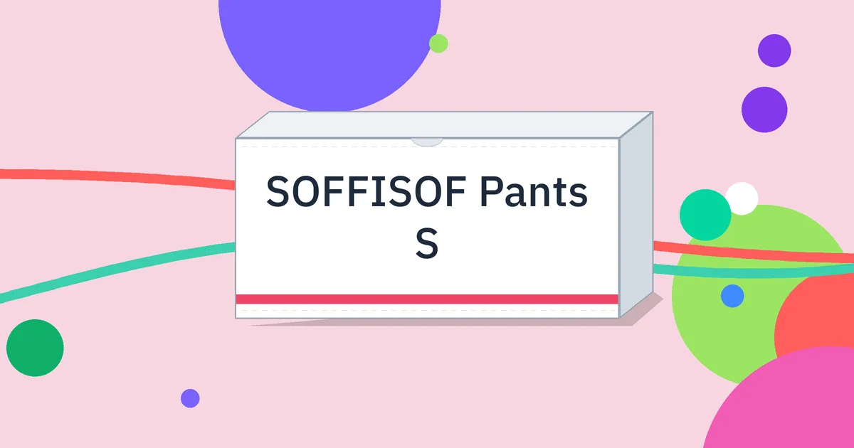 Symbolbild: Packung mit der Aufschrift SOFFISOF Pants S (PZN 10095898) – Verfügbarkeit und Bezug in Apotheken in Frankfurt am Main