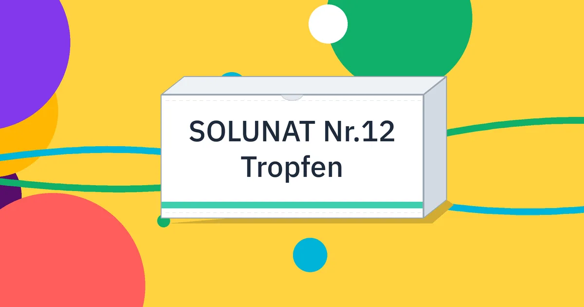 Symbolbild: Packung mit der Aufschrift SOLUNAT Nr.12 Tropfen (PZN 02940351) – Verfügbarkeit und Bezug in Apotheken in Frankfurt am Main