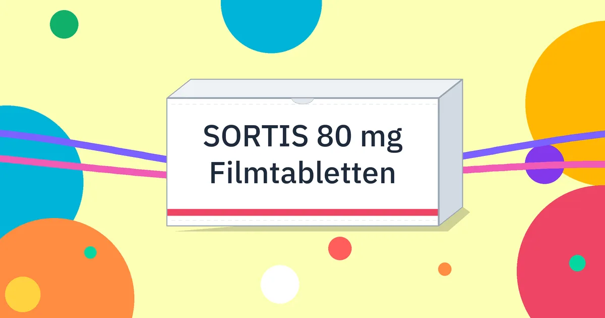 Symbolbild: Packung mit der Aufschrift SORTIS 80 mg Filmtabletten (PZN 04000095) – Verfügbarkeit und Bezug in Apotheken in Frankfurt am Main