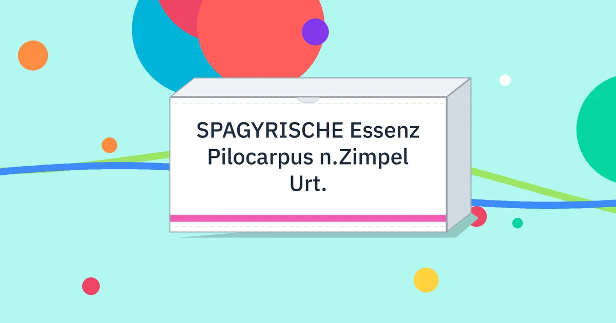 Symbolbild: Packung mit der Aufschrift SPAGYRISCHE Essenz Pilocarpus n.Zimpel Urt. (PZN 09532566) – Verfügbarkeit und Bezug in Apotheken in Frankfurt am Main
