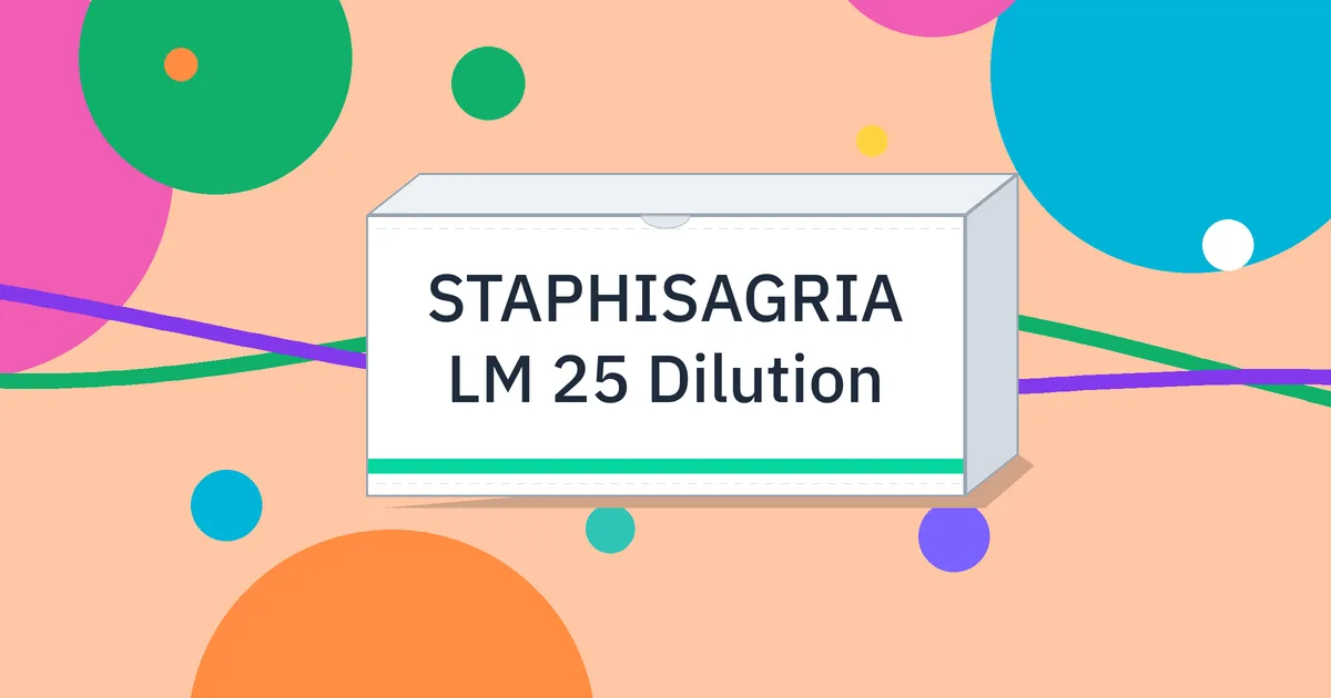 Symbolbild: Packung mit der Aufschrift STAPHISAGRIA LM 25 Dilution (PZN 13199718) – Verfügbarkeit und Bezug in Apotheken in Frankfurt am Main