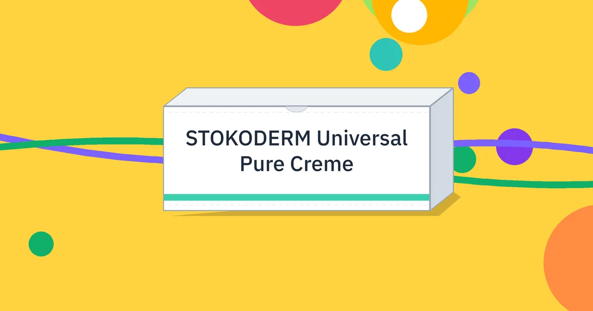 Symbolbild: Packung mit der Aufschrift STOKODERM Universal Pure Creme (PZN 16661206) – Verfügbarkeit und Bezug in Apotheken in Frankfurt am Main