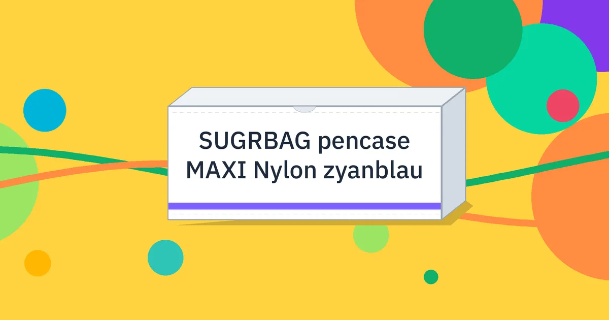 Symbolbild: Packung mit der Aufschrift SUGRBAG pencase MAXI Nylon zyanblau (PZN 11861343) – Verfügbarkeit und Bezug in Apotheken in Frankfurt am Main