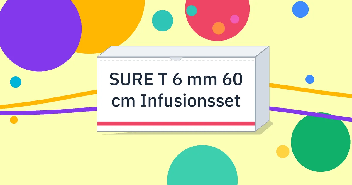 Symbolbild: Packung mit der Aufschrift SURE T 6 mm 60 cm Infusionsset (PZN 00365150) – Verfügbarkeit und Bezug in Apotheken in Frankfurt am Main