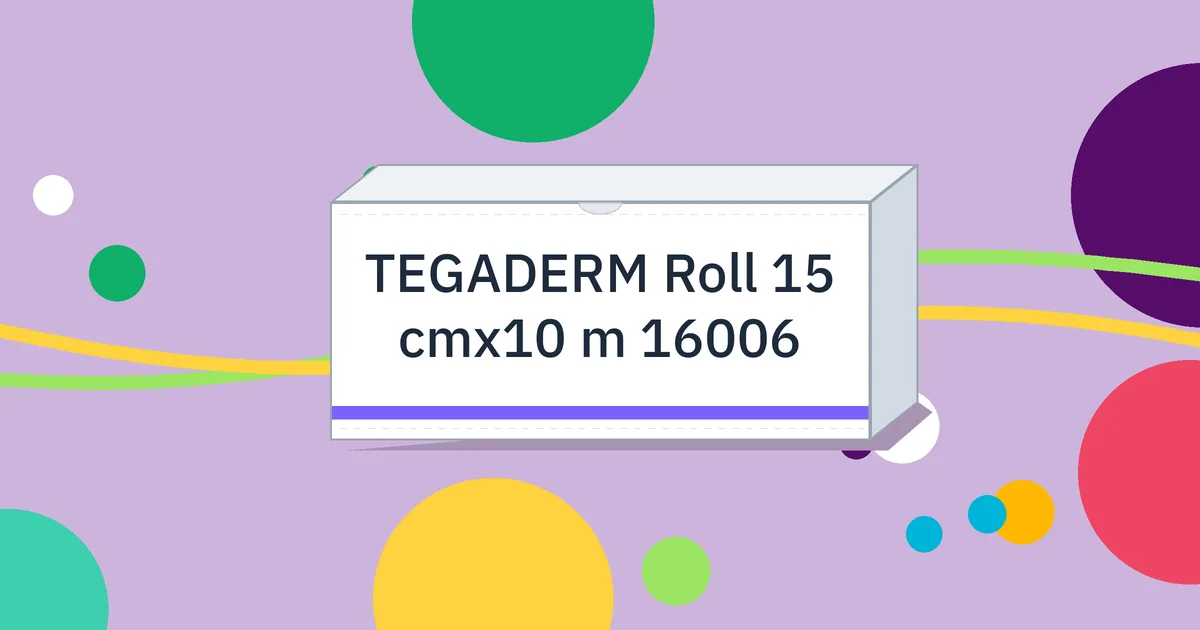 Symbolbild: Packung mit der Aufschrift TEGADERM Roll 15 cmx10 m 16006 (PZN 03816529) – Verfügbarkeit und Bezug in Apotheken in Frankfurt am Main