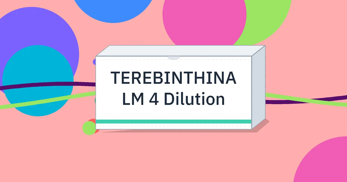 Symbolbild: Packung mit der Aufschrift TEREBINTHINA LM 4 Dilution (PZN 13216517) – Verfügbarkeit und Bezug in Apotheken in Frankfurt am Main
