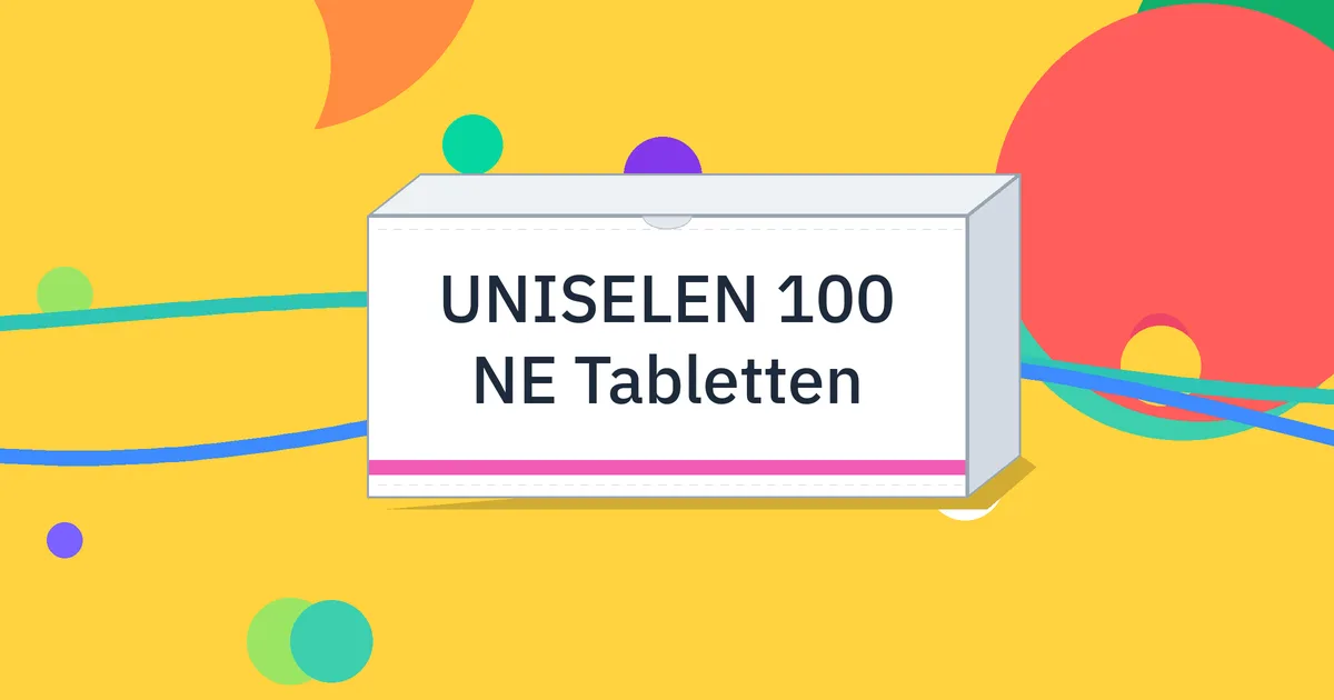 Symbolbild: Packung mit der Aufschrift UNISELEN 100 NE Tabletten (PZN 05747494) – Verfügbarkeit und Bezug in Apotheken in Frankfurt am Main