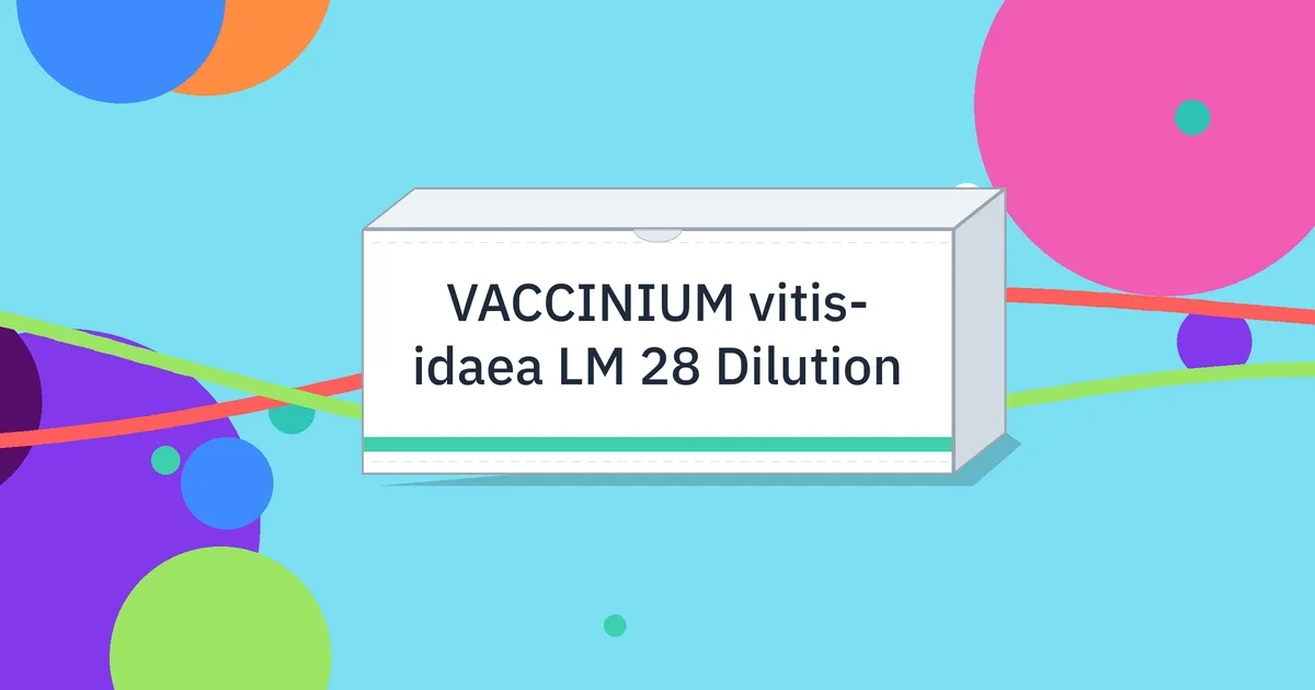 Symbolbild: Packung mit der Aufschrift VACCINIUM vitis-idaea LM 28 Dilution (PZN 13261133) – Verfügbarkeit und Bezug in Apotheken in Frankfurt am Main