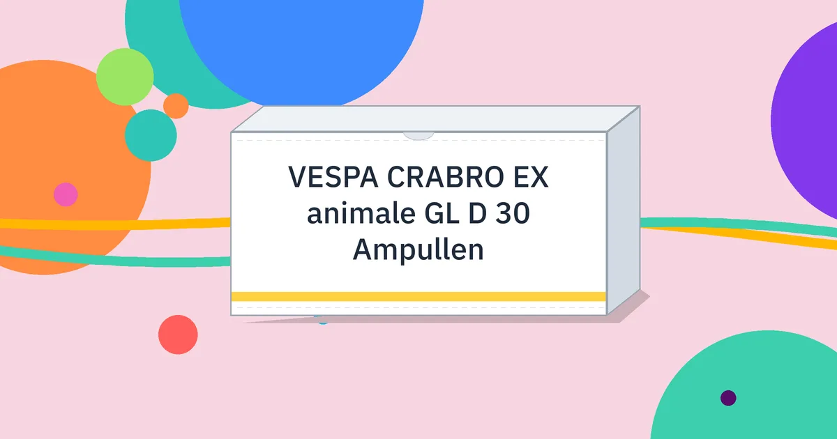 Symbolbild: Packung mit der Aufschrift VESPA CRABRO EX animale GL D 30 Ampullen (PZN 03794992) – Verfügbarkeit und Bezug in Apotheken in Frankfurt am Main